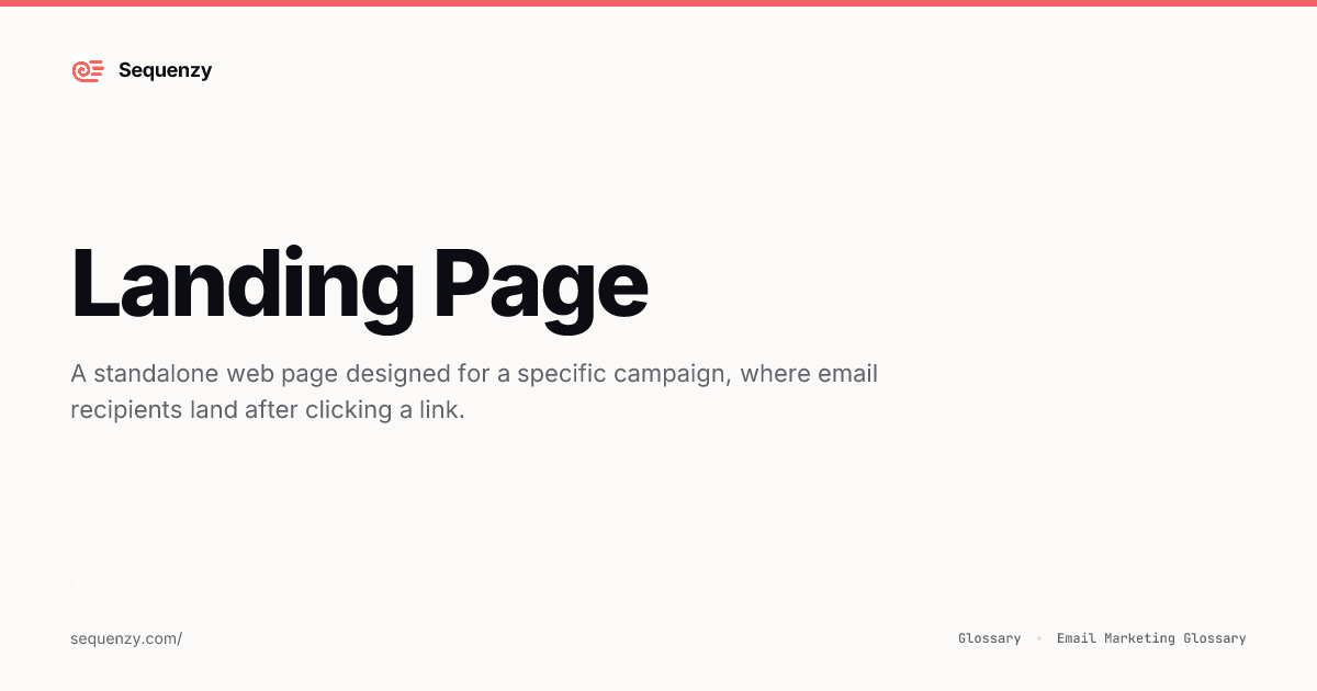 What is Landing Page? - Definition & Guide | Sequenzy